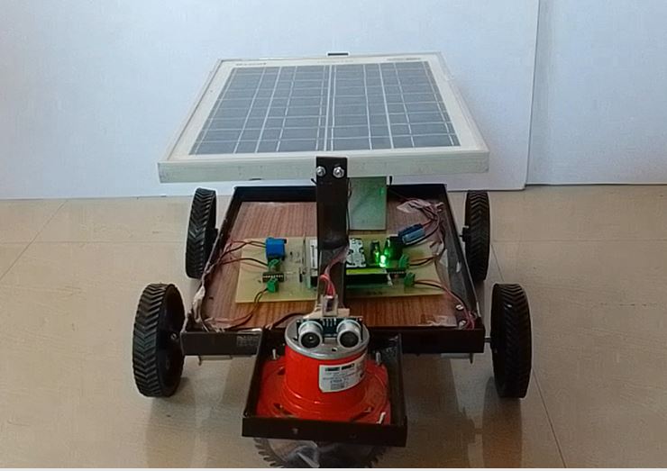 SOLAR GRASS CUTTER WITH OBSTACLE AVOIDANCE - Electrosal