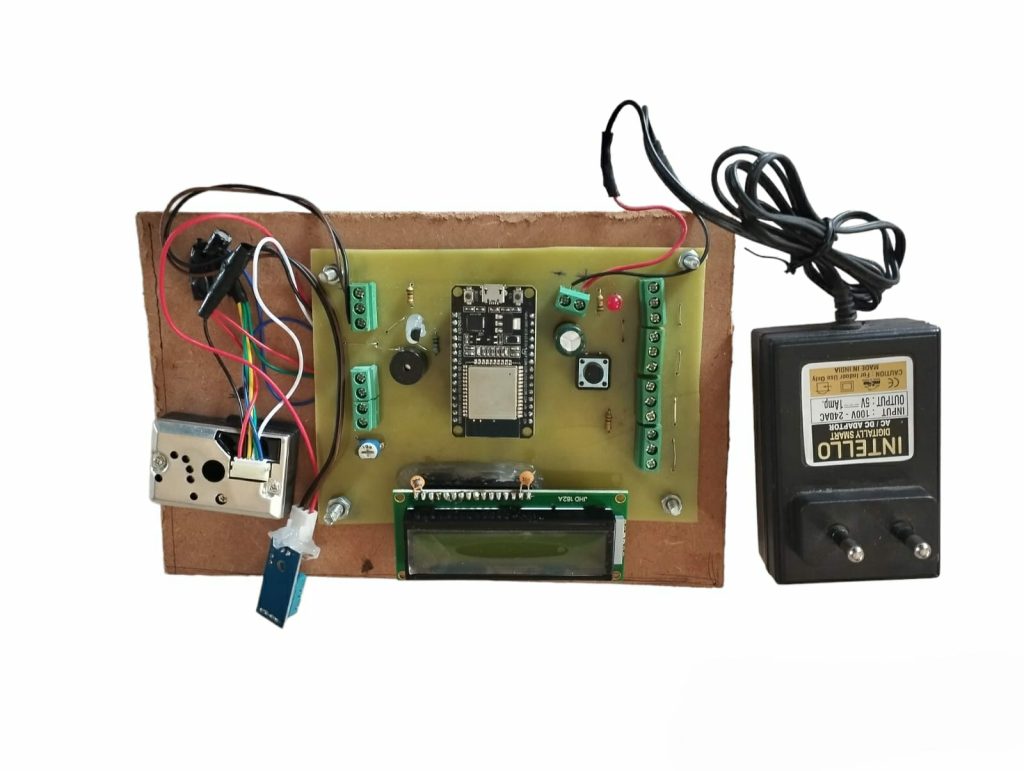 Temperature, humidity and dust measurement over IOT - Electrosal